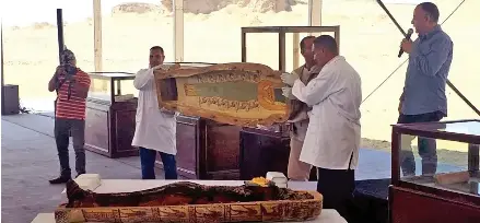 Mummy’s unearthed coffin features ‘unreal’ depiction of beloved ...