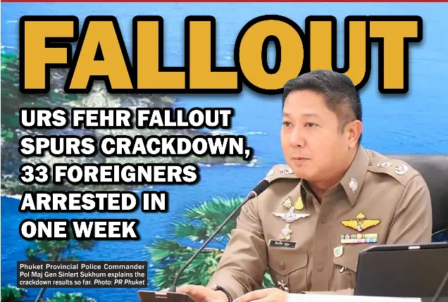 FALLOUT URS FEHR FALLOUT SPURS CRACKDOWN, 33 FOREIGNERS ARRESTED IN ONE WEEK - PressReader