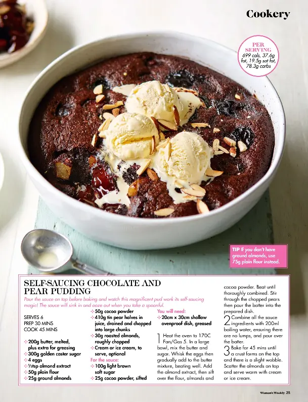 SELF-SAUCING CHOCOLATE AND PEAR PUDDING - PressReader