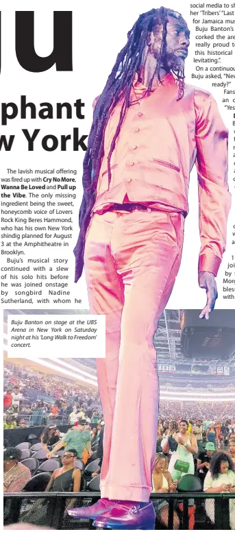 Buju makes triumphant return to New York - PressReader