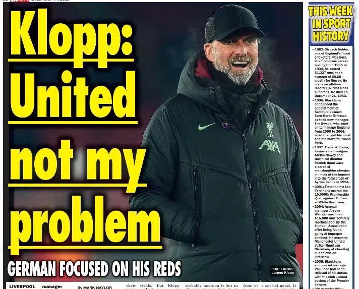 Klopp: United not my problem - PressReader