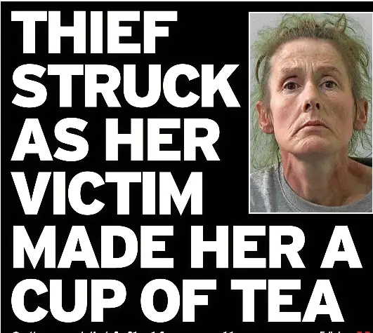 THIEF STRUCK AS HER VICTIM MADE HER A CUP OF TEA - PressReader