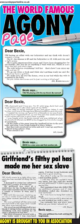 I’m worn out playing kinky sex games he sees on TV - PressReader