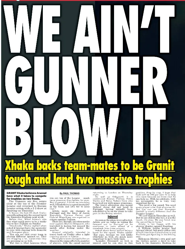 WE AIN’T GUNNER BLOW IT - PressReader