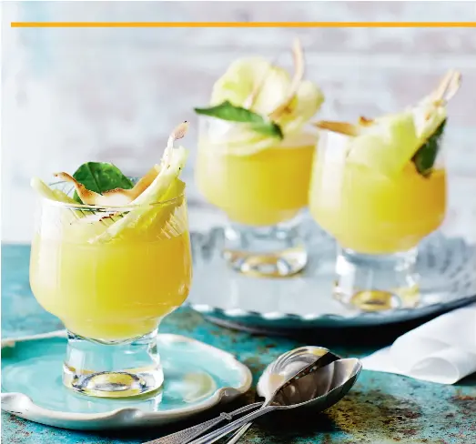 Passionfru­it jelly with poached pineapple - PressReader