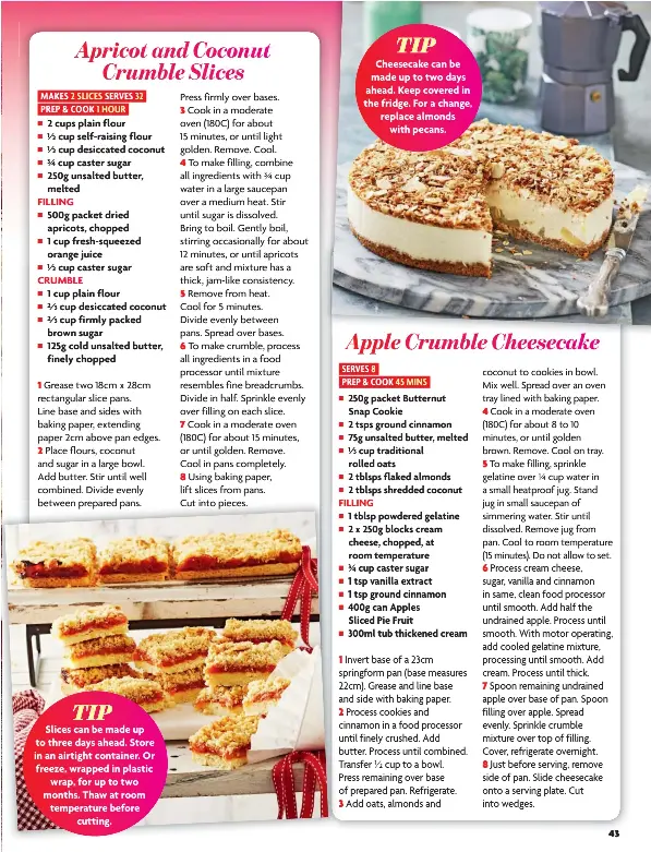 Apple Crumble Cheesecake - PressReader
