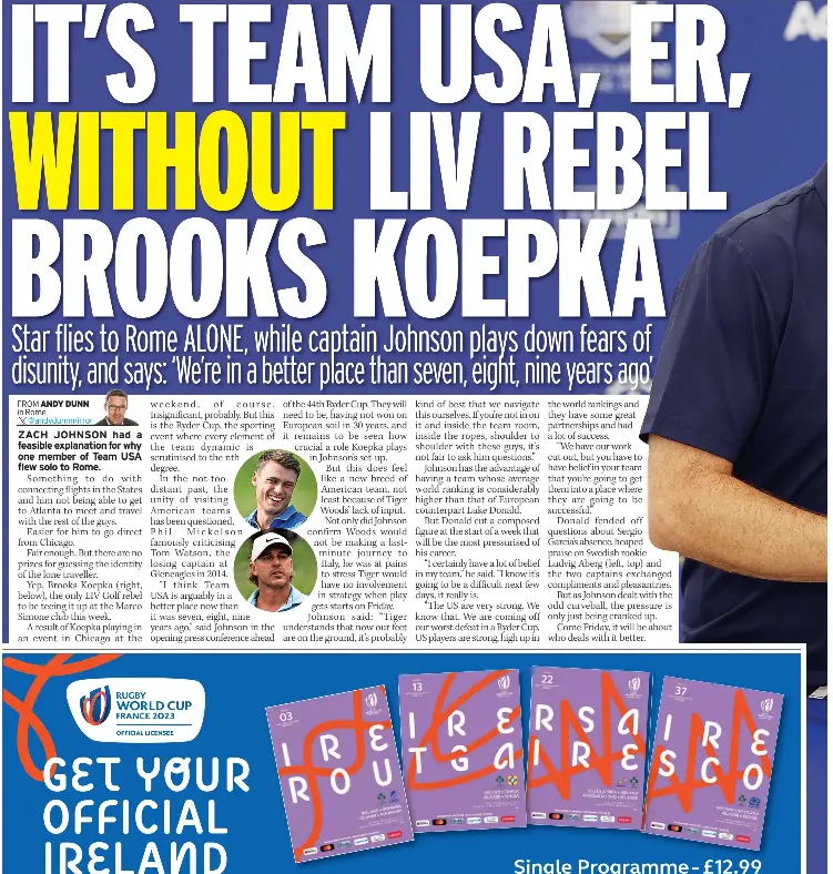IT’S TEAM USA, ER, WITHOUT LIV REBEL BROOKS KOEPKA - PressReader