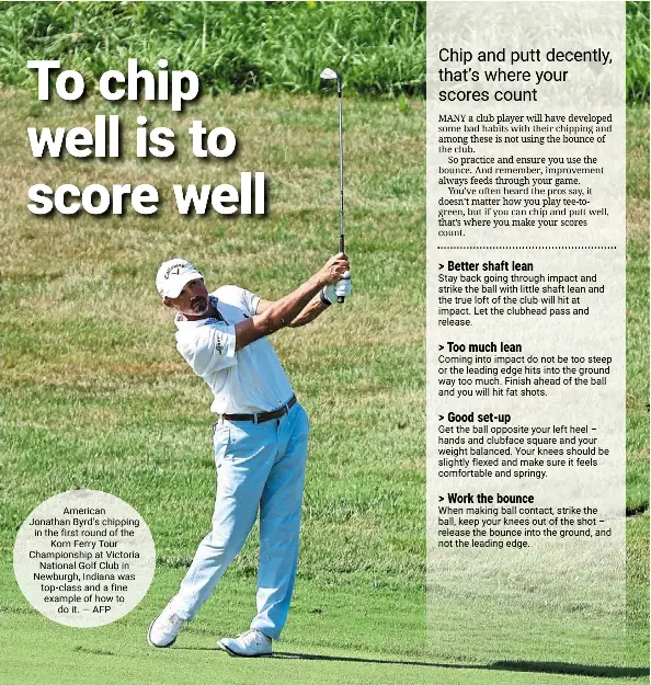 To chip well is to score well - PressReader