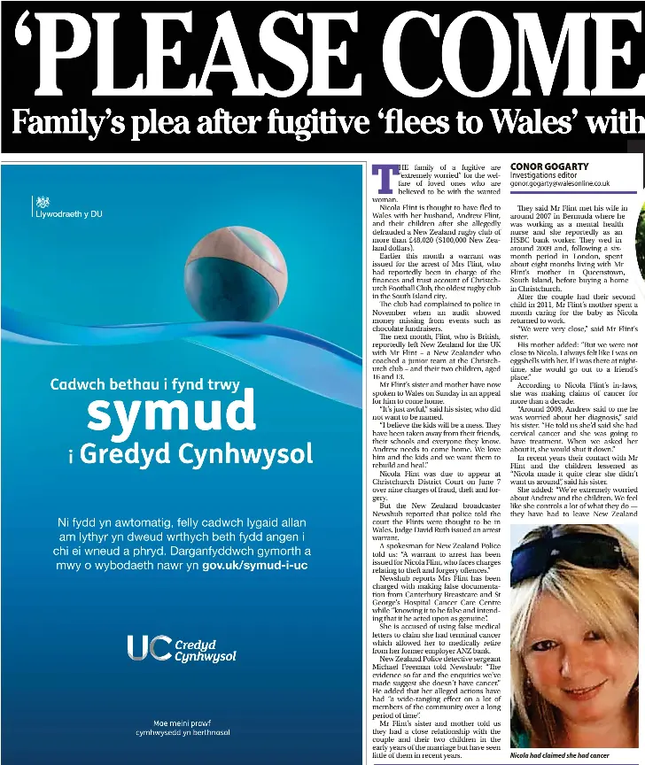 ‘PLEASE COME Family’s plea after fugitive ‘flees to Wales’ with - PressReader