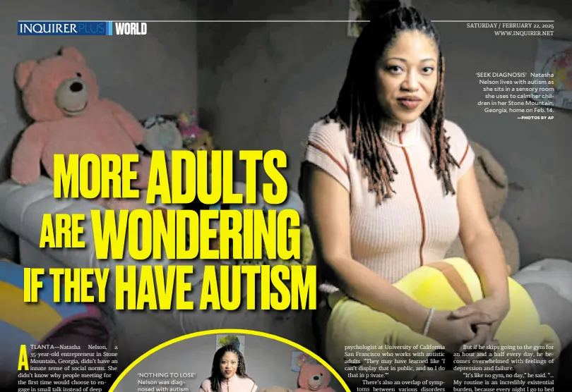 MORE ADULTS ARE WONDERING IF THEY HAVE AUTISM - PressReader