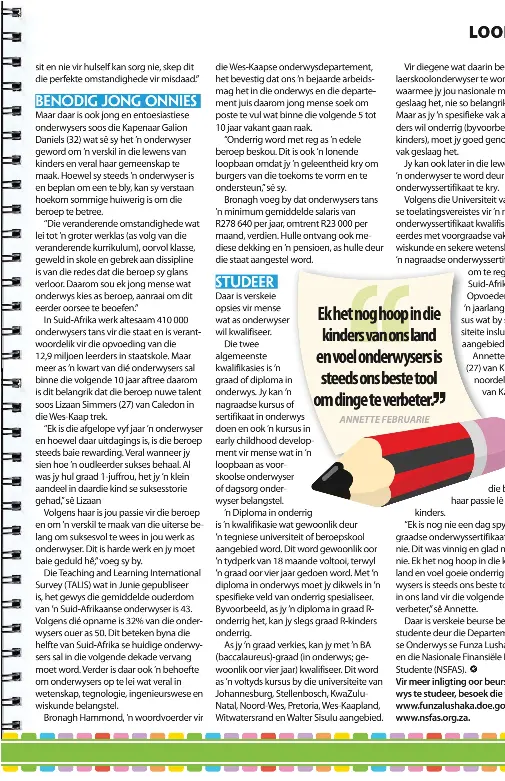 Loopbaan: Alles oor hoe om 'n onnie te word - PressReader