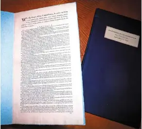 Rare US Constituti­on copy to be auctioned next month - PressReader