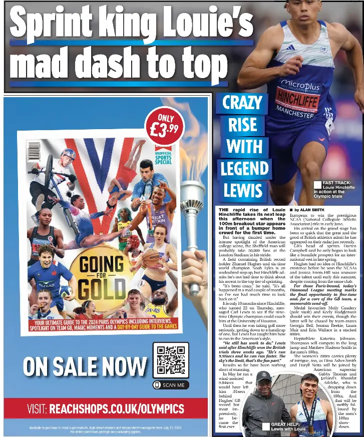 Sprint king Louie’s mad dash to top - PressReader