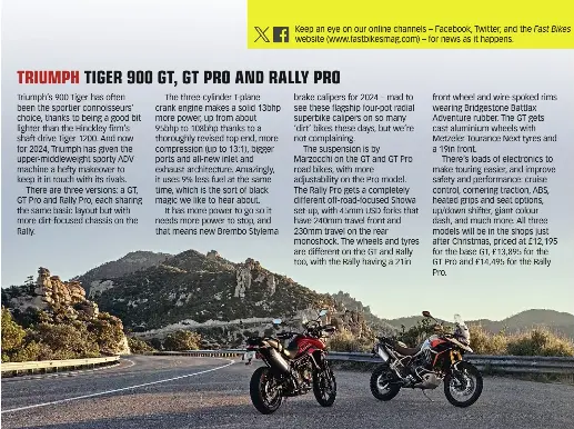 TRIUMPH TIGER 900 GT, GT PRO AND RALLY PRO - PressReader