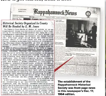 A history of the historical society: How it got started, what it does - PressReader