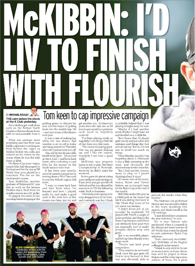 MCKIBBIN: I’D LIV TO FINISH WITH FLOURISH - PressReader