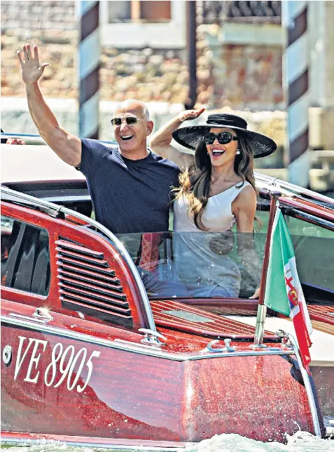 Bezos and new bride close wedding with pyjama party - PressReader