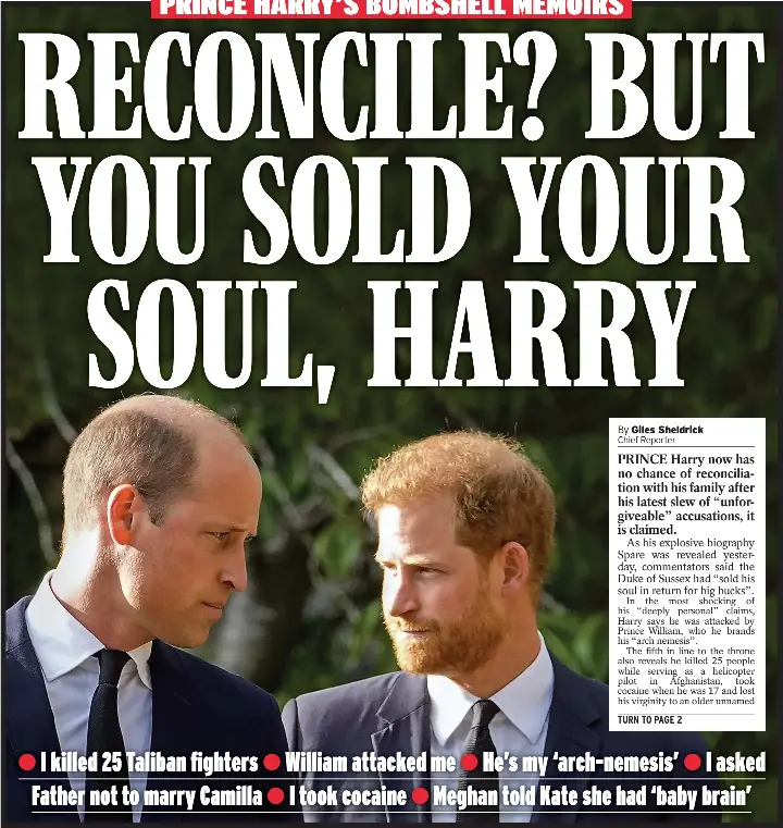 RECONCILE? BUT YOU SOLD YOUR SOUL, HARRY - PressReader