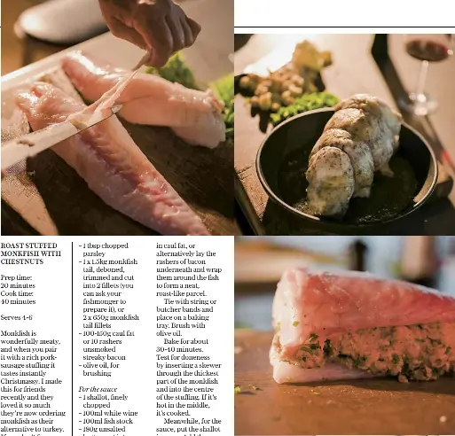 ROAST STUFFED MONKFISH WITH CHESTNUTS - PressReader