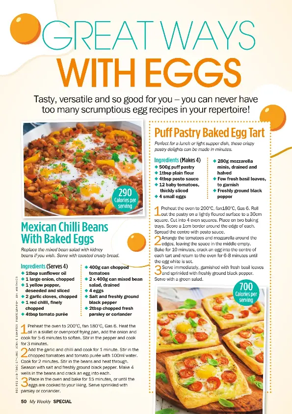 Mexican Chilli Beans With Baked Eggs (Serves 4) Calories per serving (Makes 4) - PressReader