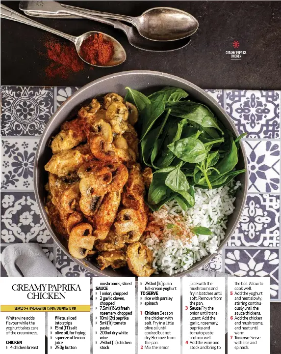 CREAMY PAPRIKA CHICKEN - PressReader