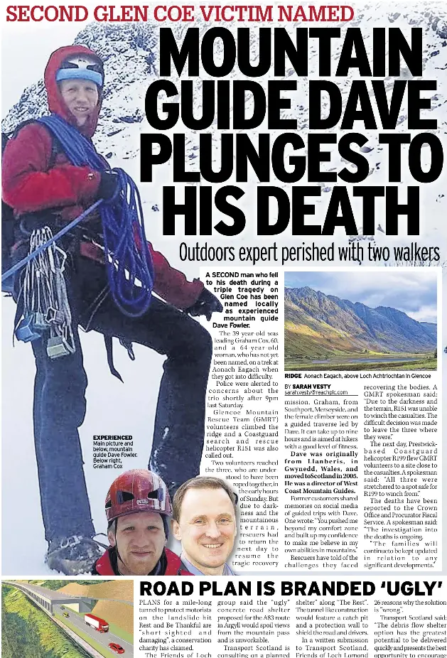 Mountain guide dave plunges to his death - PressReader