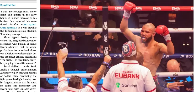 Eubank Jr and Benn face inevitable rematch but Hearn urges caution - PressReader