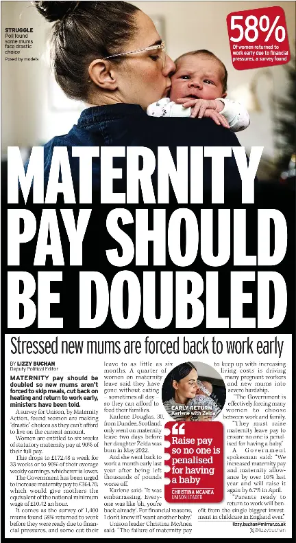 MATERNITY PAY SHOULD BE DOUBLED - PressReader
