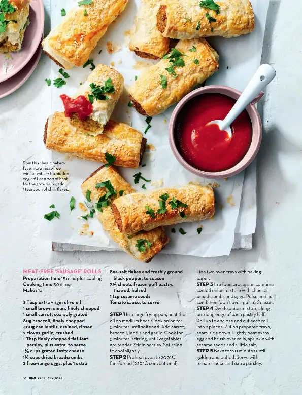 MEAT-FREE ‘SAUSAGE’ ROLLS MOROCCAN BAKED EGGS - PressReader