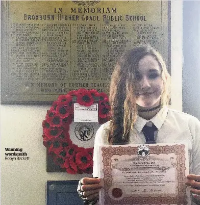 Robyn picks up poetic prize - PressReader