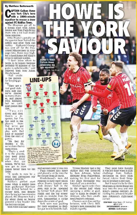HOWE IS THE YORK SAVIOUR - PressReader
