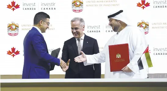 Mark Carney annonce que les Émirats arabes unis investiron­t 70 ...