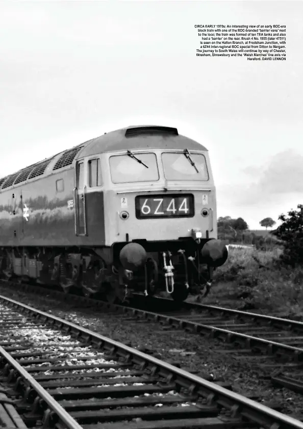 Rememberin­g the BOC trains by David J. Hayes - PressReader