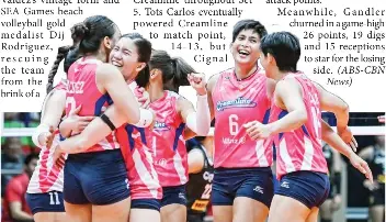 Creamline secures QF spot after win vs. Cignal - PressReader
