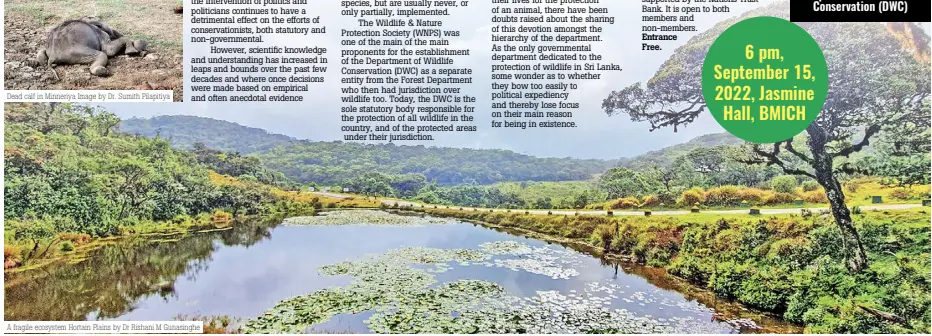 WILDLIFE CONSERVATI­ON IN SRI LANKA - PressReader