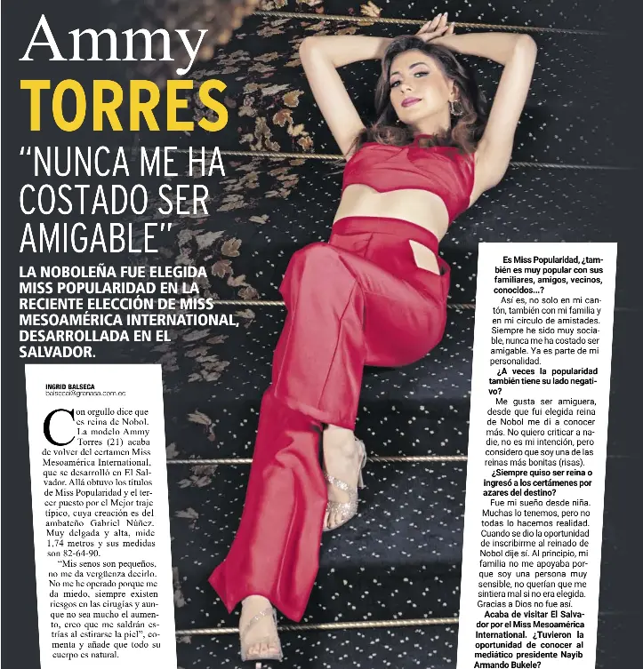 Ammy TORRES “NUNCA ME HA COSTADO SER AMIGABLE” - PressReader