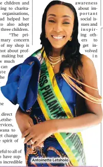 Miss Philanthro­py Africa honours sponsors - PressReader