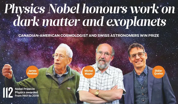 Physics Nobel honours work on dark matter and exoplanets - PressReader