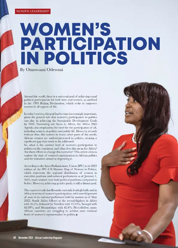 WOMEN’S PARTICIPAT­ION IN POLITICS - PressReader