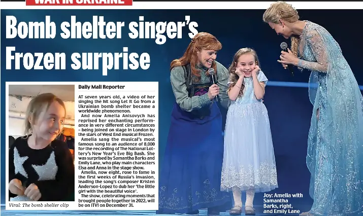 Bomb shelter singer’s Frozen surprise - PressReader