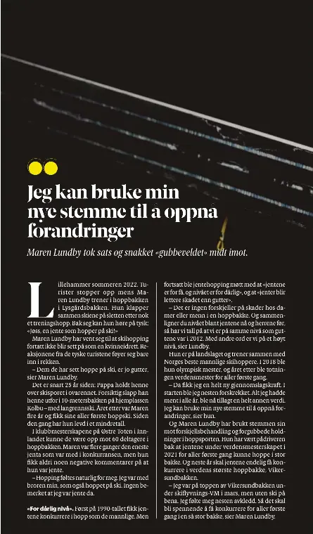 Jeg kan bruke min nye stemme til å oppnå forandring­er - PressReader