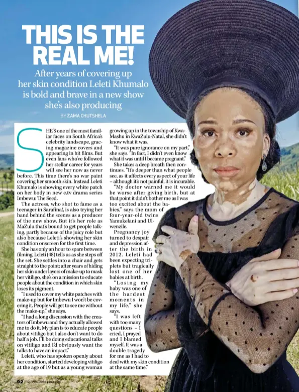 Leleti Khumalo bares her soul - PressReader