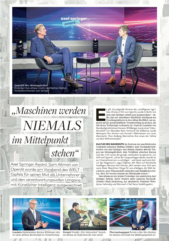 „Maschinen werden NIEMALS im Mittelpunk­t stehen“ - PressReader