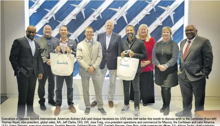 Sandals, American Airlines discuss regional airlift - PressReader