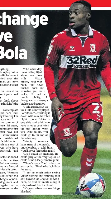 What a change Boro have seen in Bola - PressReader