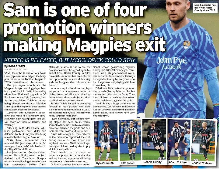 Sam is one of four promotion winners making Magpies exit - PressReader