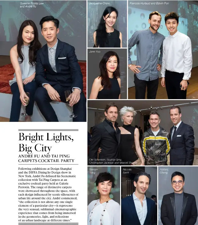 André Fu and Tai Ping Carpets Cocktail Party. - PressReader