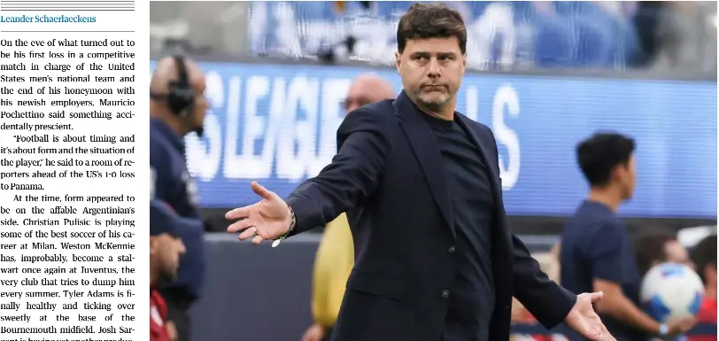 Mauricio Pochettino’s US honeymoon is over, but it’s not time to panic - PressReader