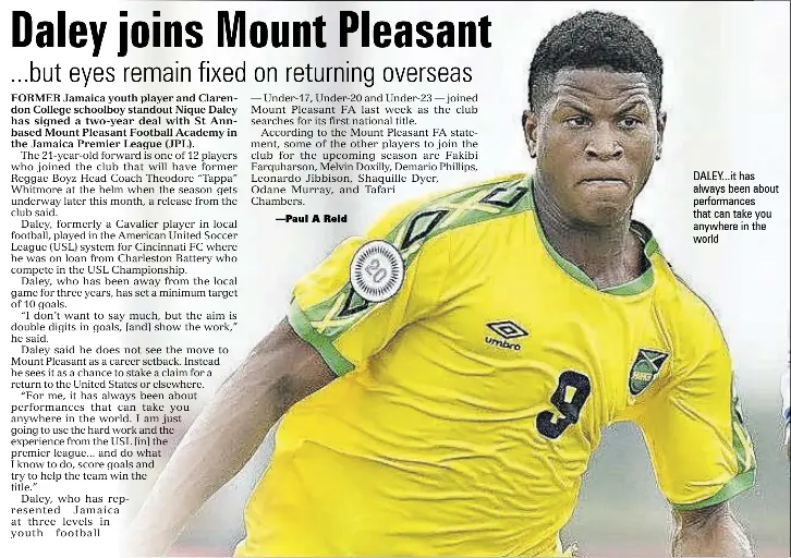 Daley joins Mount Pleasant - PressReader