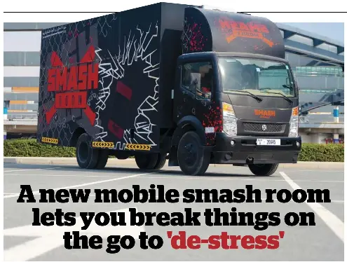 A new mobile smash room lets you break things on the go to 'de-stress' - PressReader